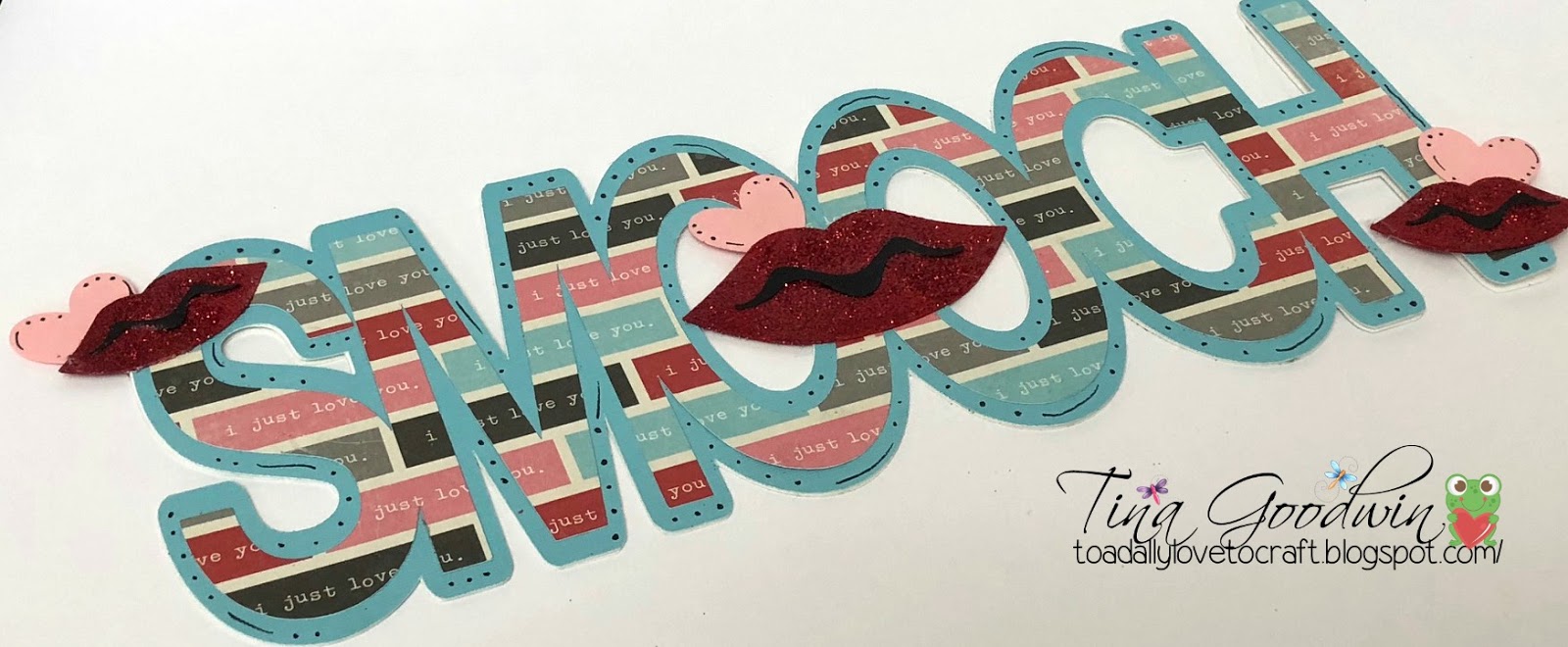 Toadally Love To Craft: Smooch Word Shaped Card with The Cutting Cafe