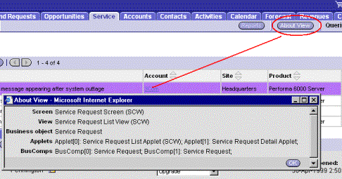 About View Popup Applet in the Standard Interactivity Mode Siebel ...