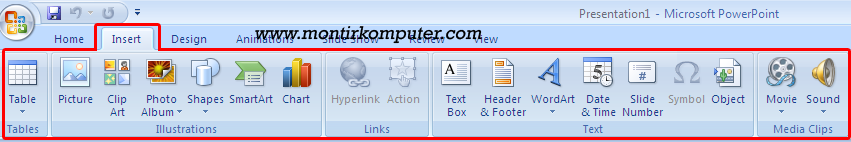 Penjelasan dan Fungsi Tombol Ribbon pada Power Point - Tutorial komputer