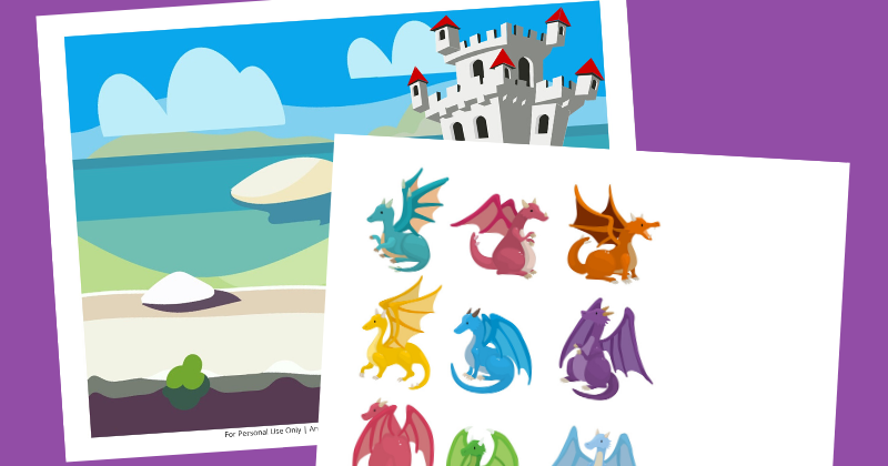 Free Printable Dragons Barrier Game for Speech Therapy | And Next Comes ...