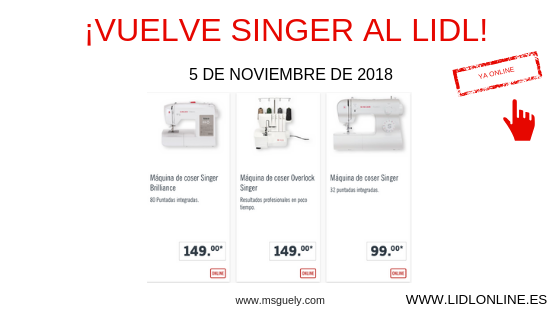 ¡VUELVE SINGER AL LIDL!