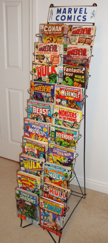 Vintage Marvel Comics display rack