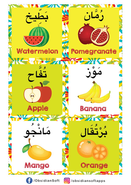 Learn Fruits in Arabic