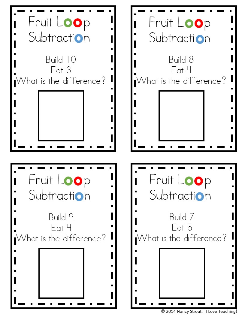 Hanging Out With Mrs. Strout: Fruit Loop Subtraction!