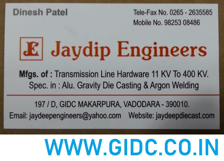 GIDC Digital Directory 2024 સરકારી નથી: JAYDIP ENGINEERS - 9825308486