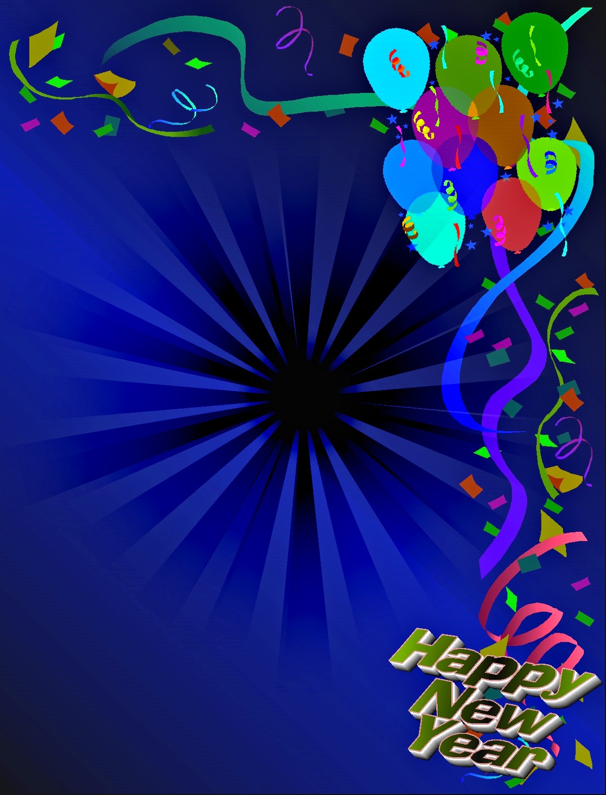 New Years Borders, Backdrops And Frames