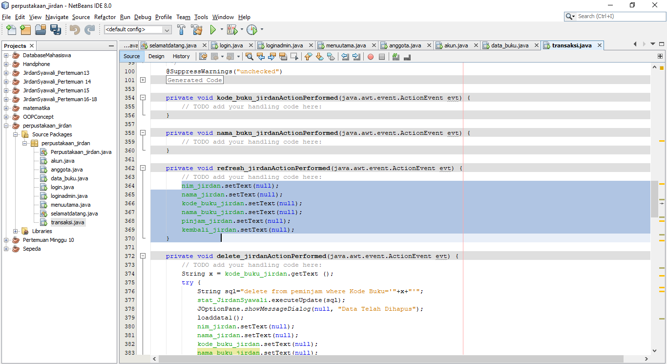 Cara Membuat Program Peminjaman Buku dengan Netbeans & XAMPP - UAS ...