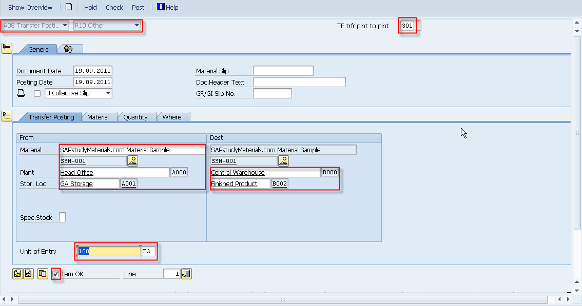SAP Supply Chain Management (SCM): Procedures of Stock Transfer Posting ...