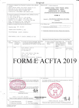 Import FCL Jepang-Jakarta With Form IJEPA (Example Form D,Form E,Form ...