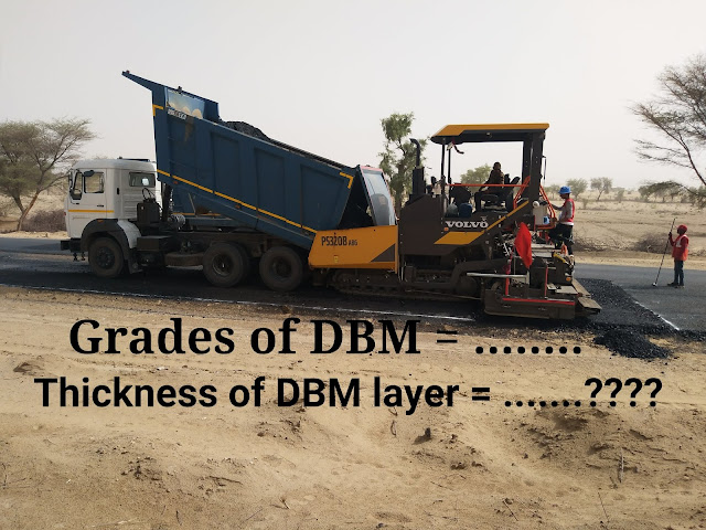 DBM (Dense Bituminous Macadam) specificatins,layer thickness, physical ...
