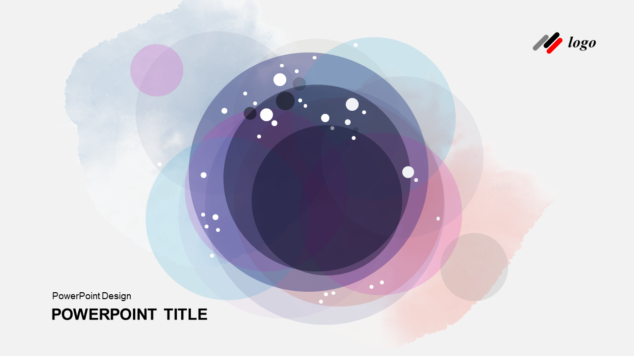 Watercolor Circle Overlap PowerPoint Templates - PowerPoint Free