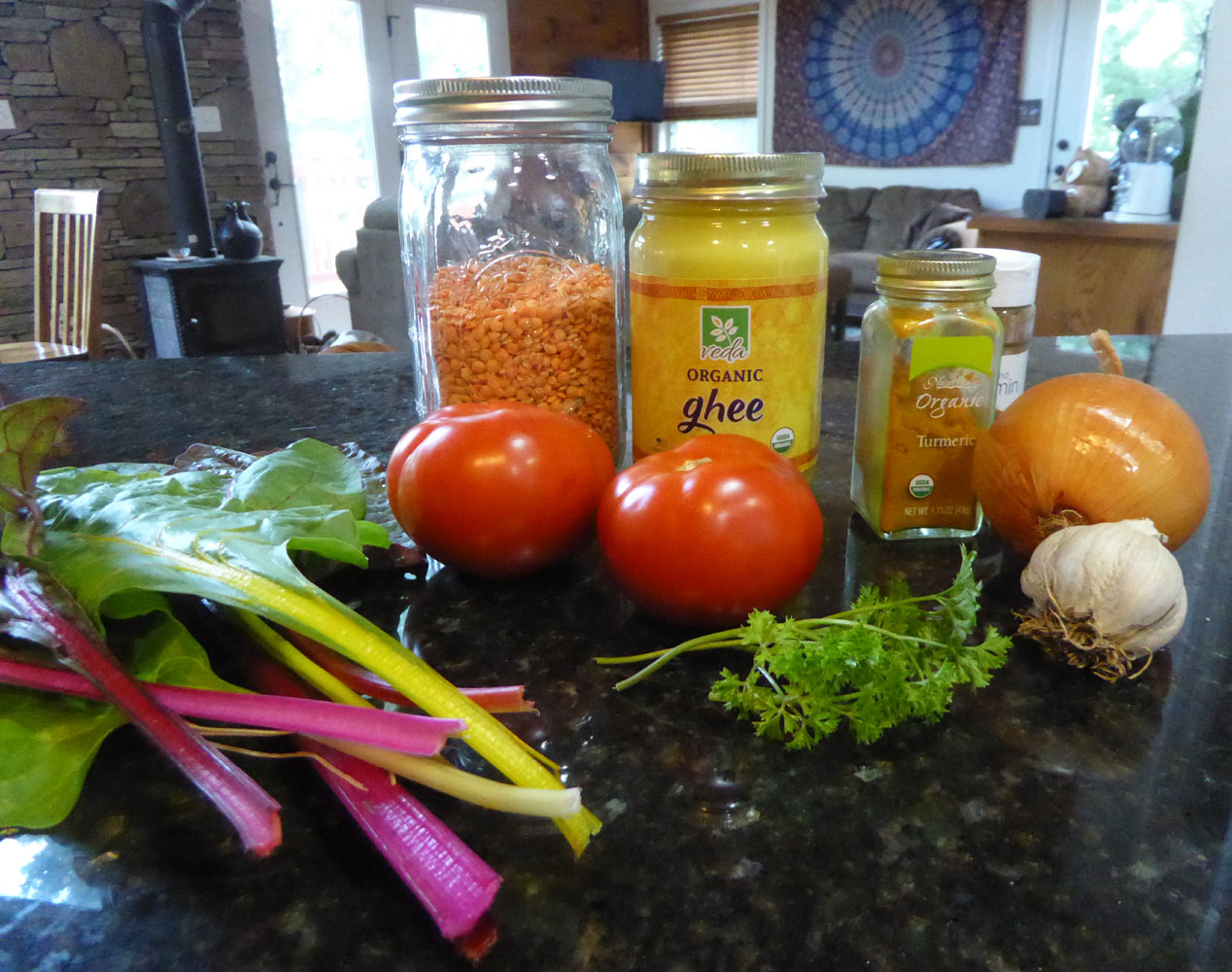 The Enchanted Tree: Red Lentil and Swiss chard Dahl- made with Veda ...
