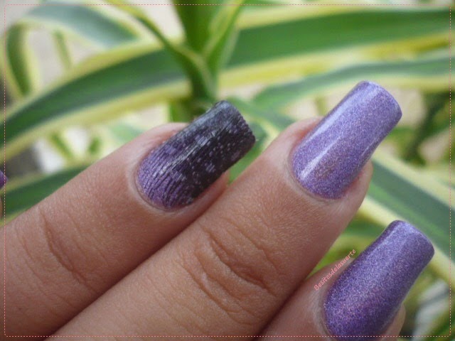 Besitos de la suerte: Nail Art: Holografic & pluma.