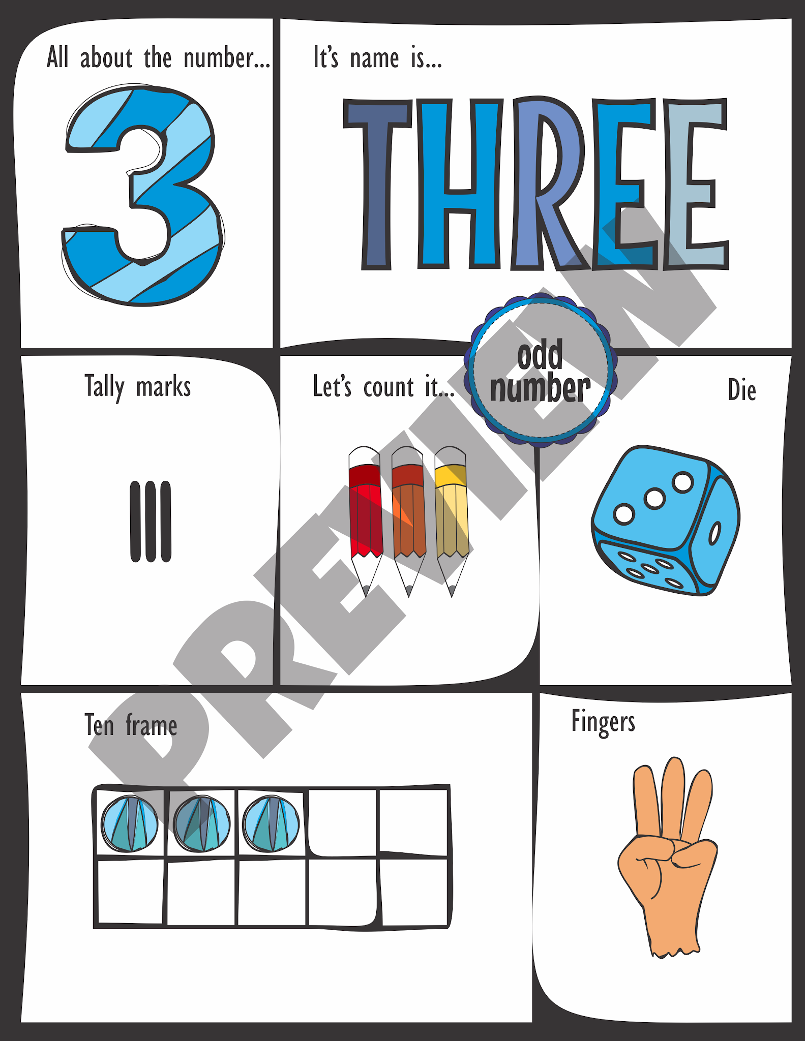 KM Classroom: Numbers 1-10 Posters, Worksheets and Memory Game