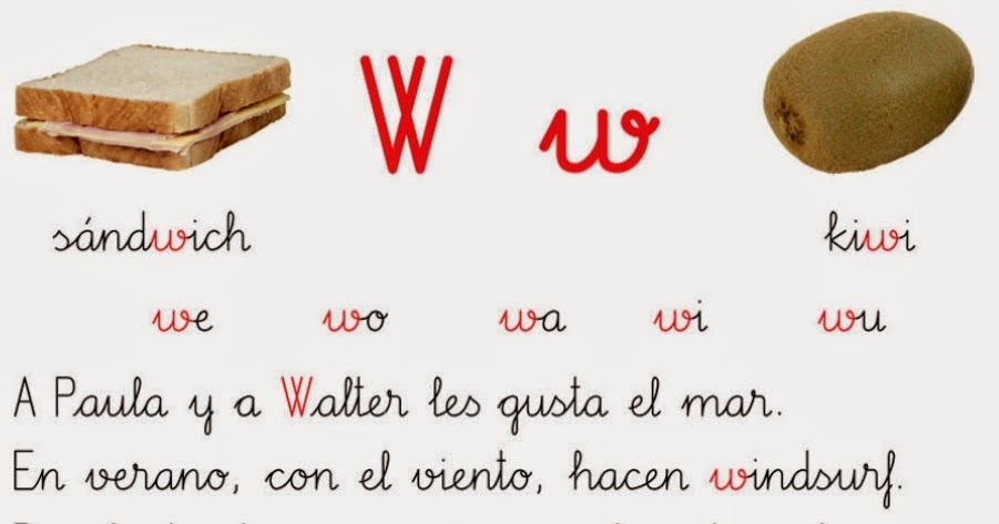 Maestra de escuela: Palabras con W