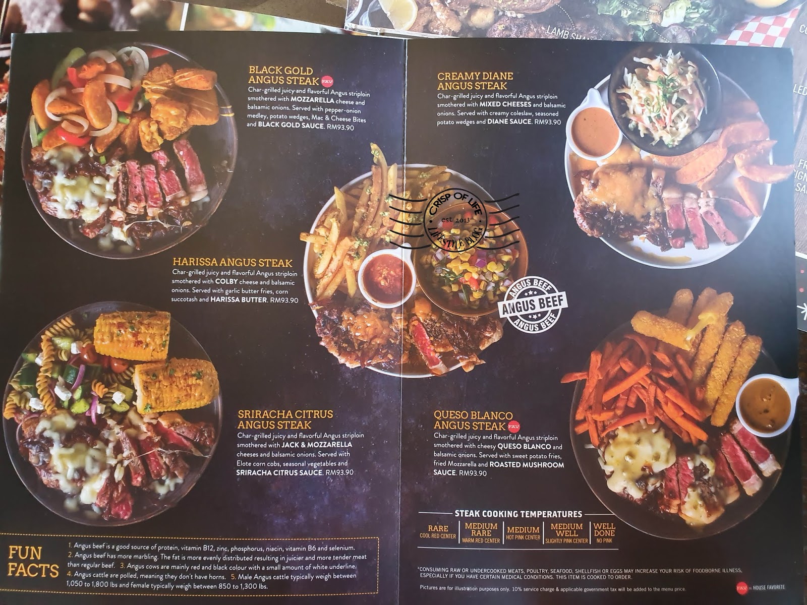 TGI Fridays New Seasonal Menu - Smothered Angus Steak - Crisp of Life