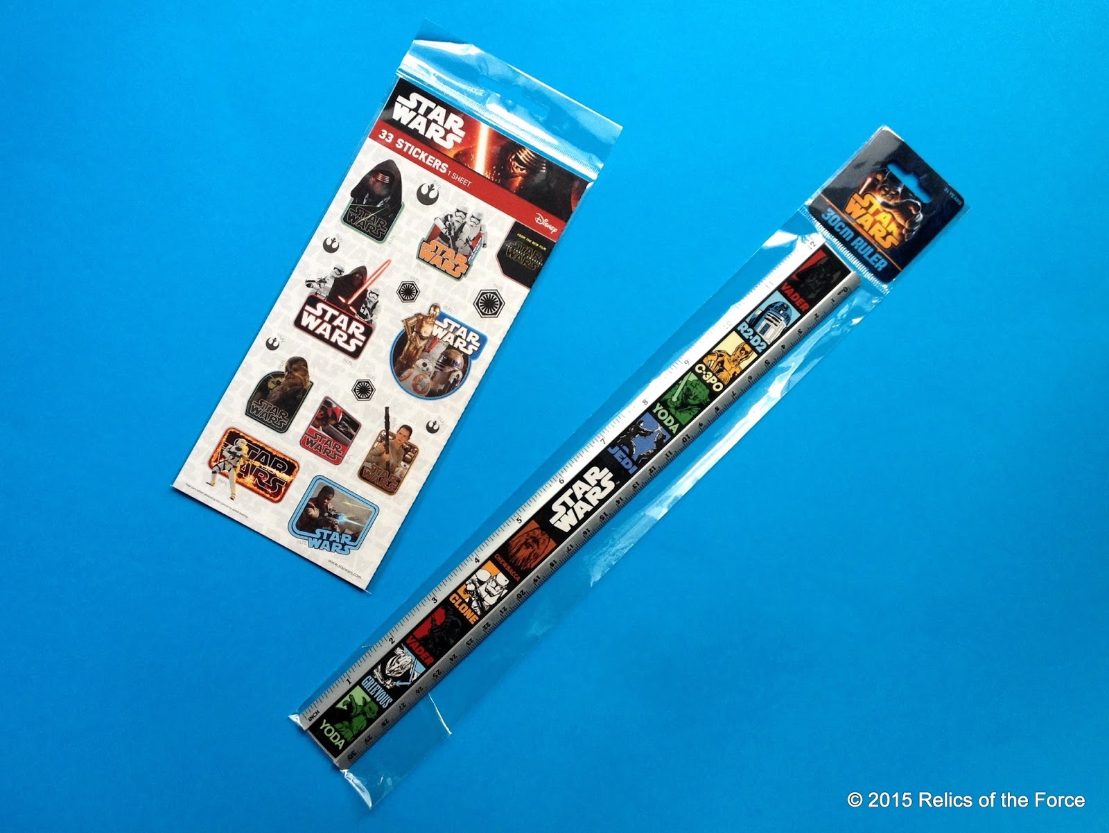 Relics of the Force: The Force Awakens Stickers and Star Wars Metal Ruler