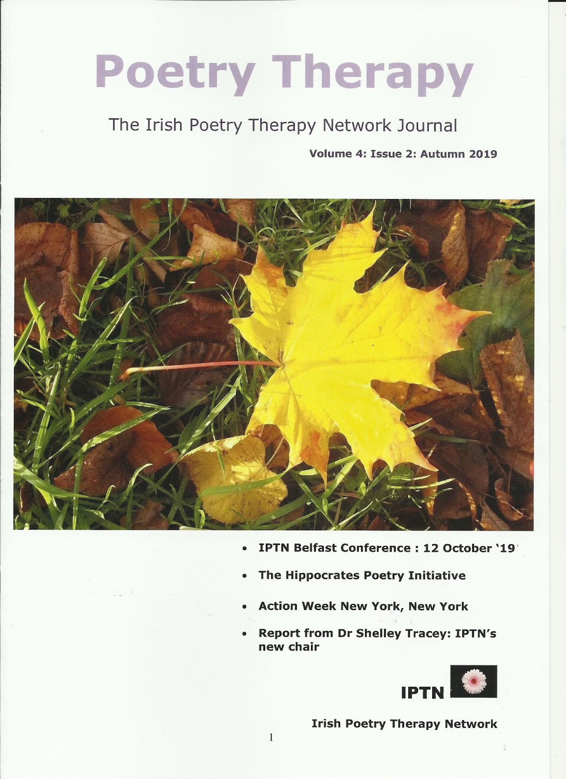 Irish Poetry Therapy Network: 2019