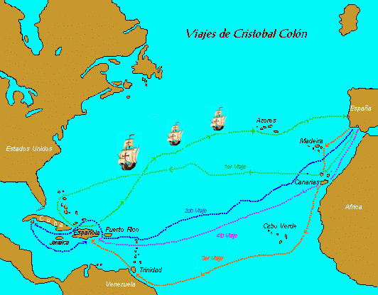 Conquista de America: VIAJES DE CRISTOBAL COLON