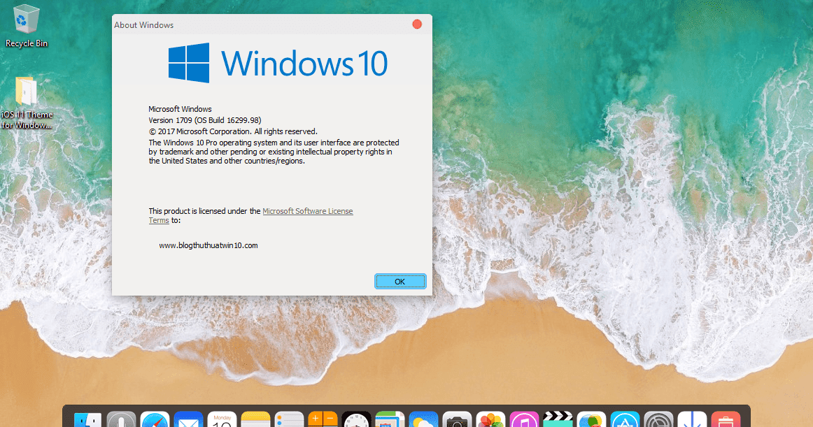 iOS 11 Theme for Windows 10