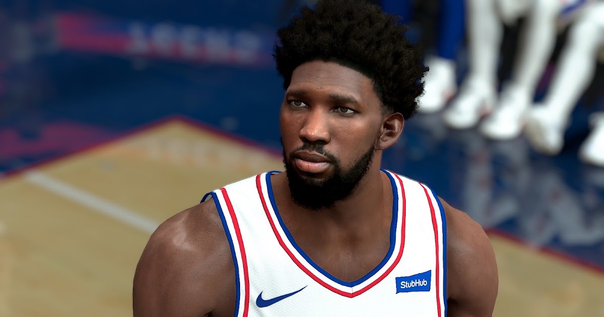 Joel Embiid Cyberface, Hair and Body Model By Five [FOR 2K21]