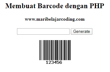 Membuat Barcode dengan PHP - Mari Belajar Coding
