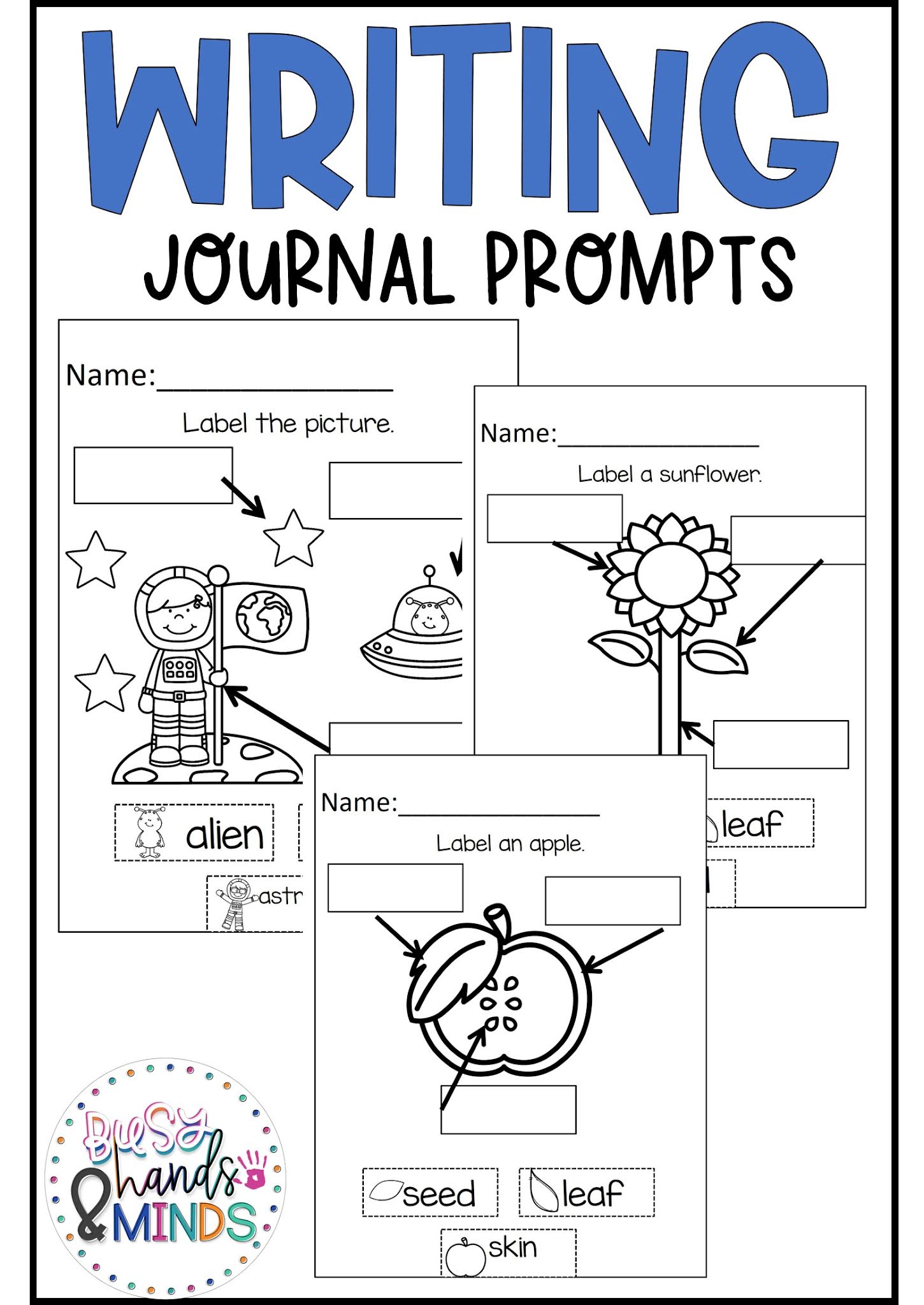Beginning Writing Journal | Busy Hands and Minds