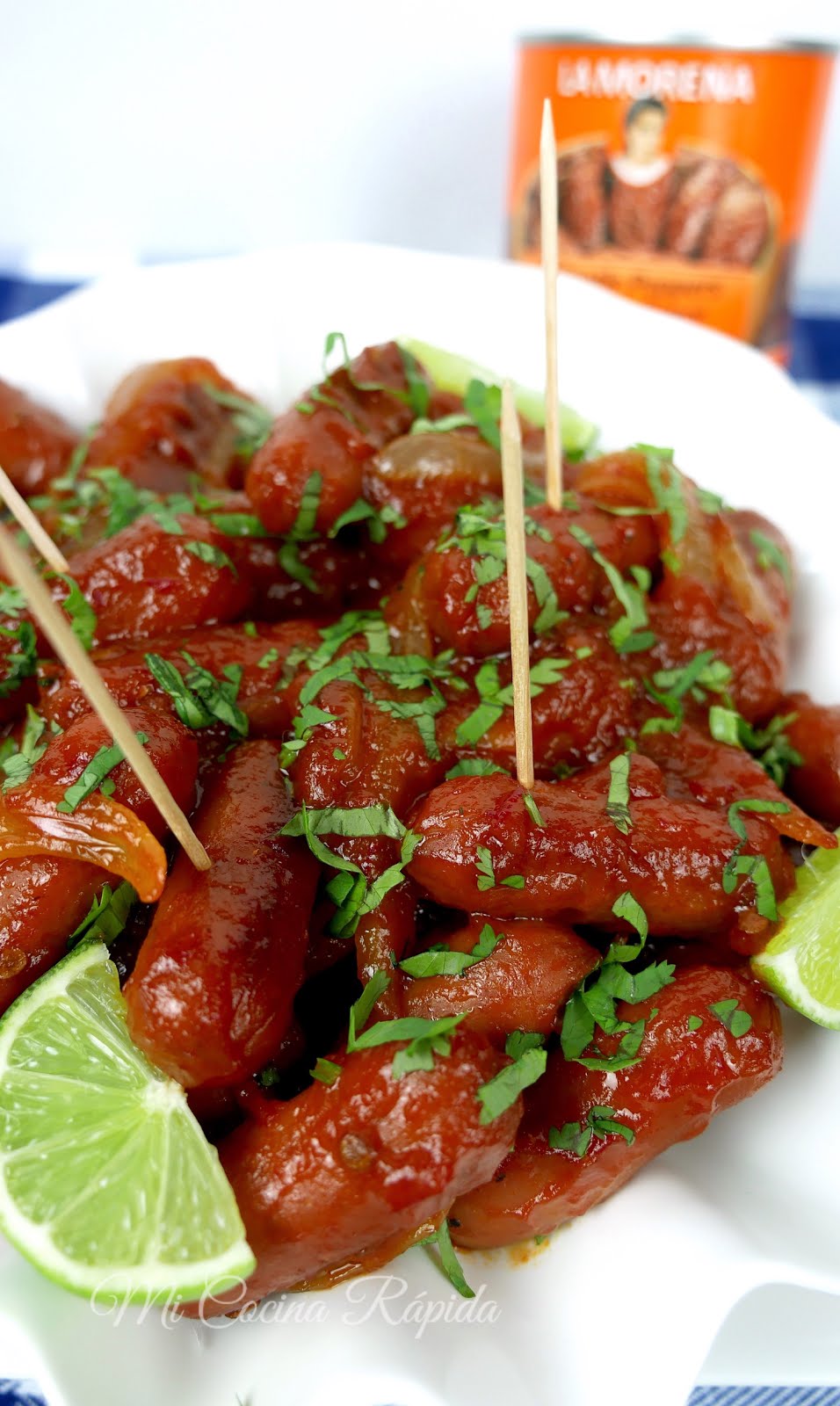 Salchichas Botaneras al Chipotle - Mi Cocina Rápida