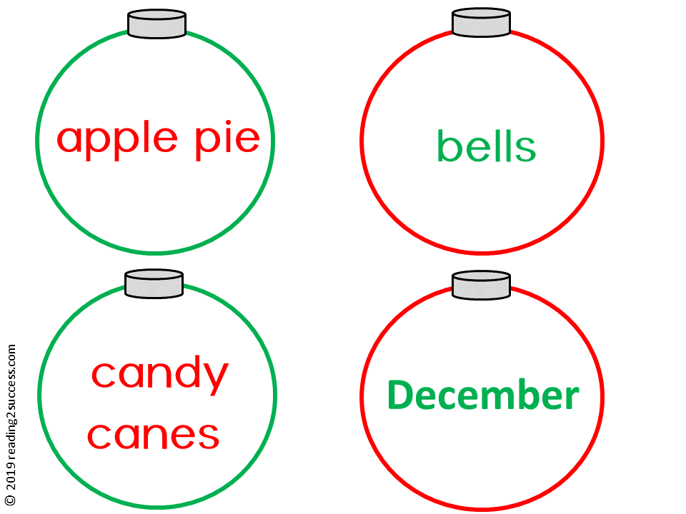 Reading2success: 26 Words of Christmas Ornaments on a Tree