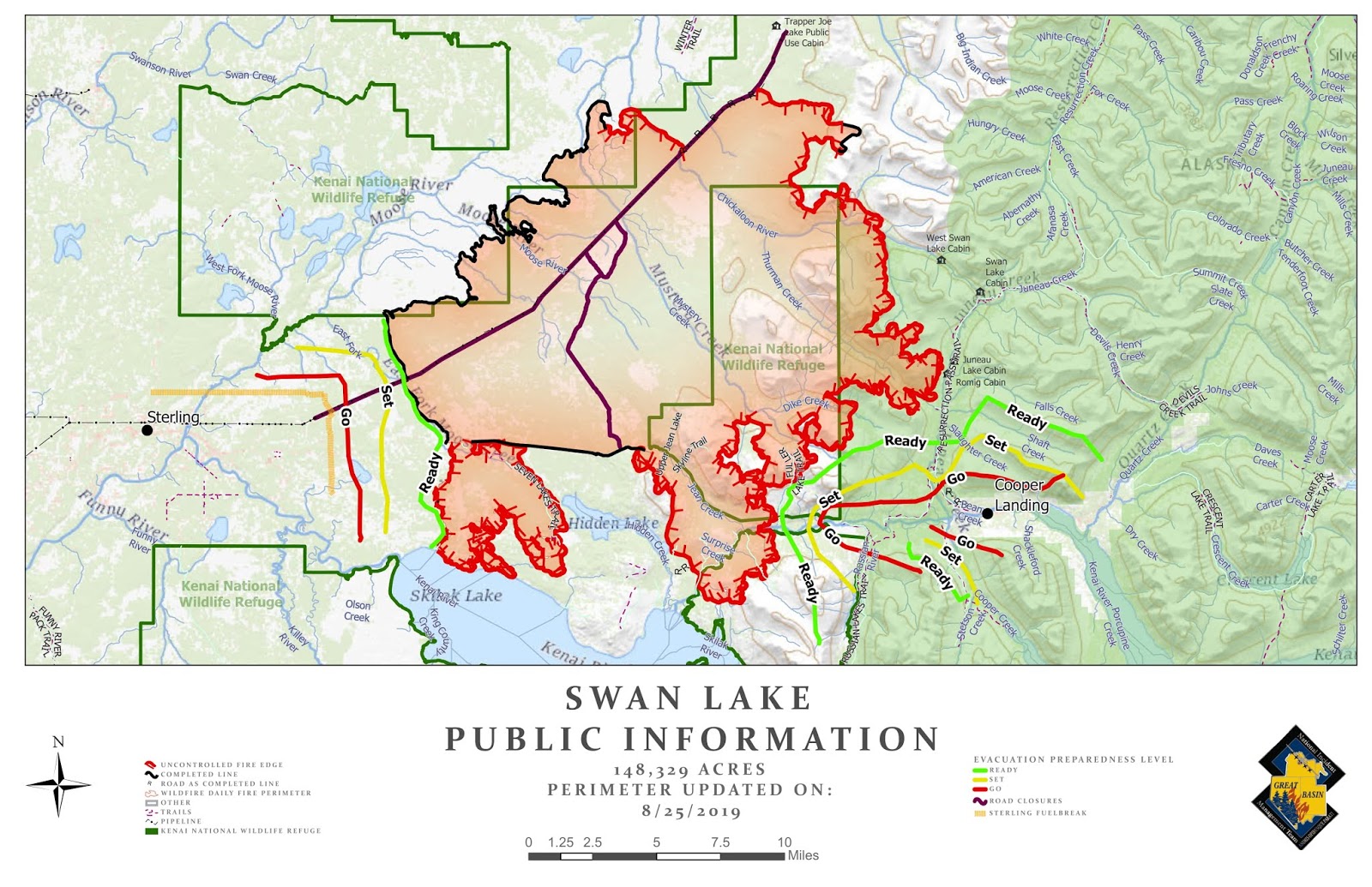 KPB Joint Information Center: 8/25/19 8:30 am Swan Lake Fire Map Update
