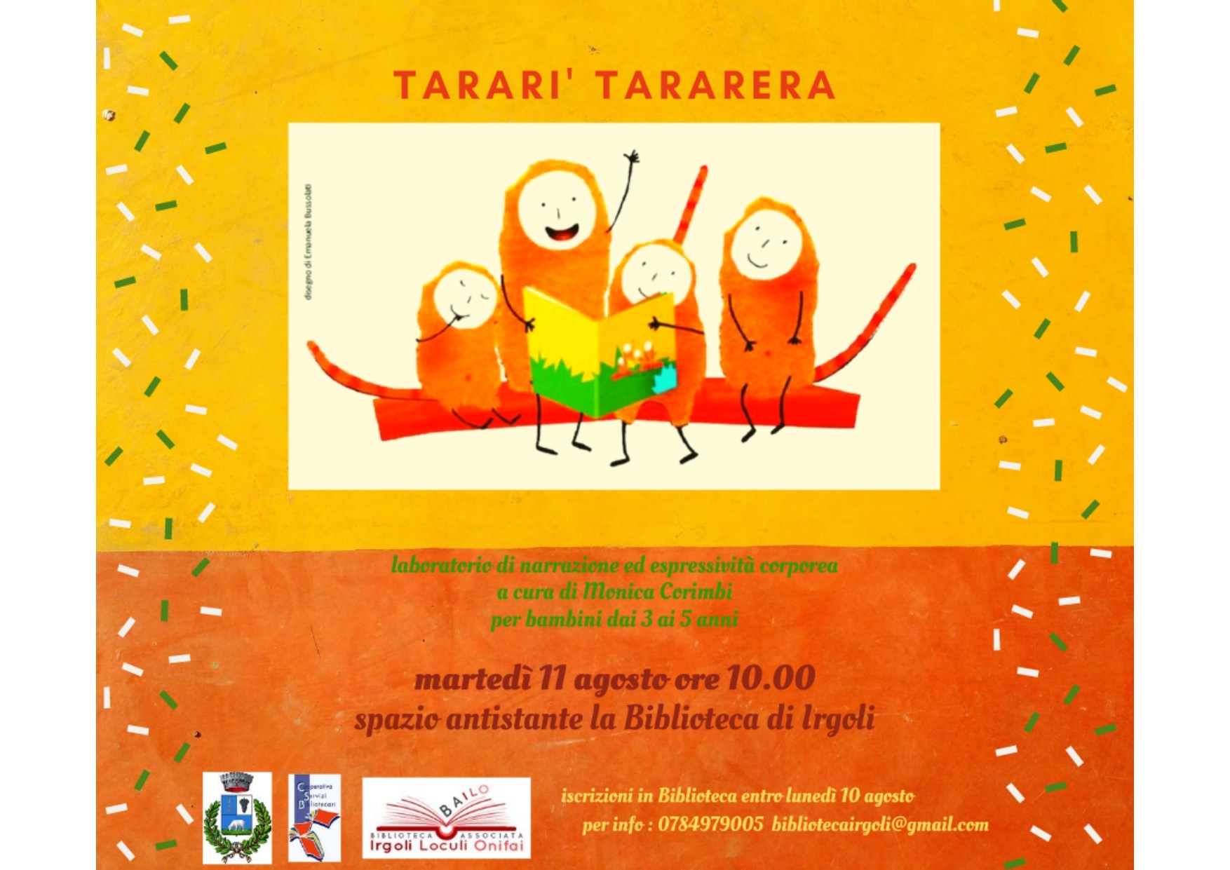 Tararì Tararera. Laboratorio di narrazione ed espressione corporea a ...