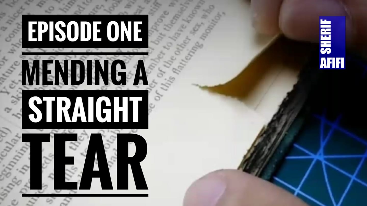 Paper Mending techniques Episode 1 - Repair paper straight tear