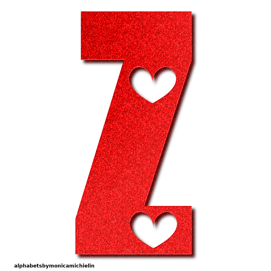 M. Michielin Alphabets: RED GLITTER LOVE LETTERS ALPHABET AND ICONS PNG