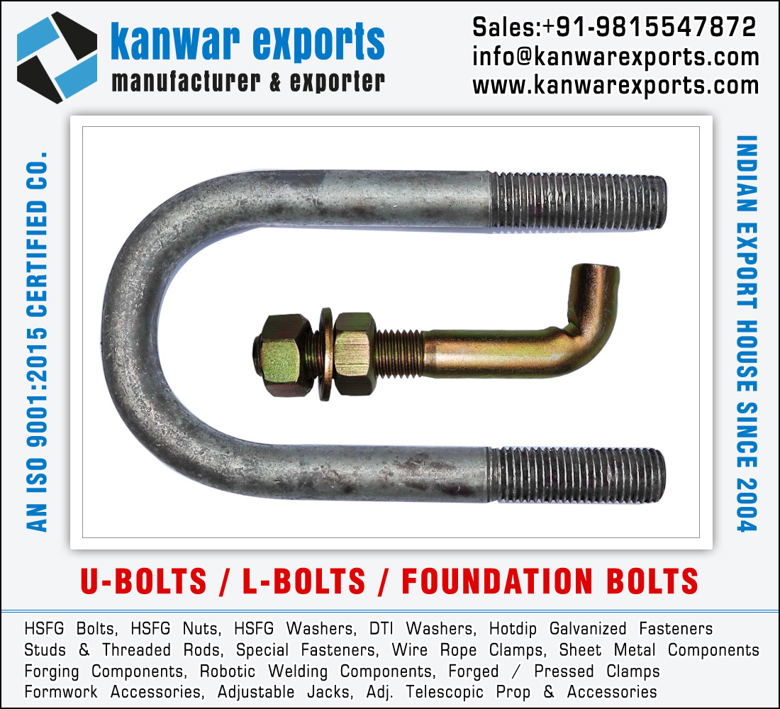 Wire Rope Clamps, Bulldog Clips, HSFG Bolts, HSFG Nuts, HSFG Washers ...