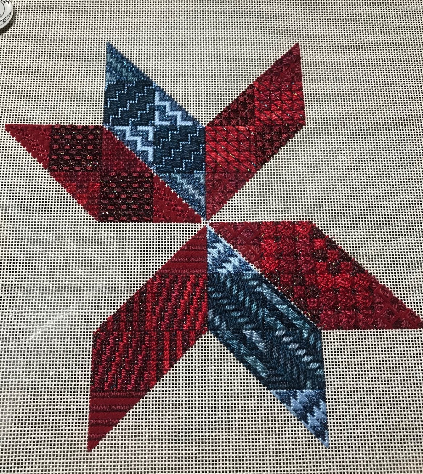 Stitching the Night Away in Illinois: Stitch of Month - June Finished