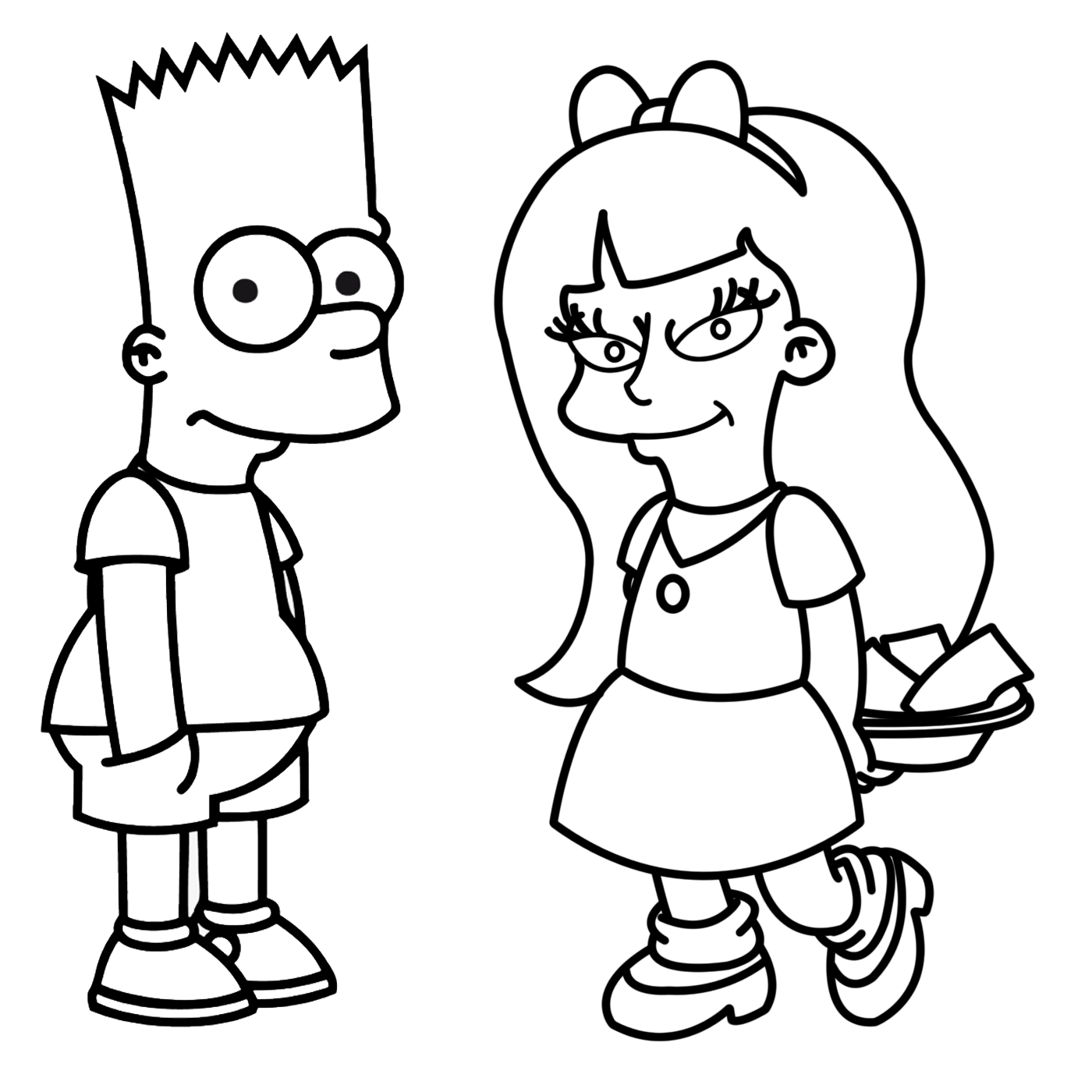 The Simpsons Drawing | The Simpsons Coloring/Drawing Pages | Outline ...