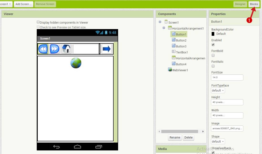 MIT App Inventor 2 में Browser के Blocks कैसे बनाएं