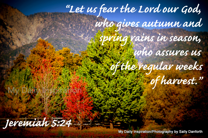 God gives autumn and spring rains in season