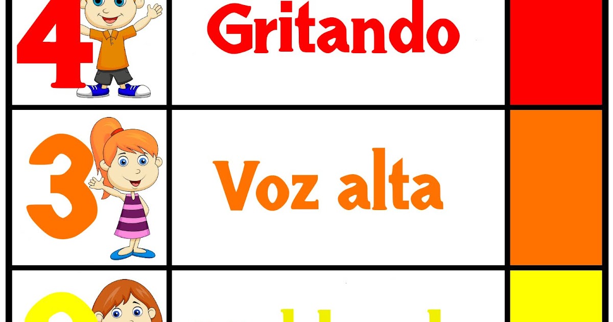 Actividades para Educación Infantil: CARTEL DEL NIVEL DE VOZ EN CLASE ...