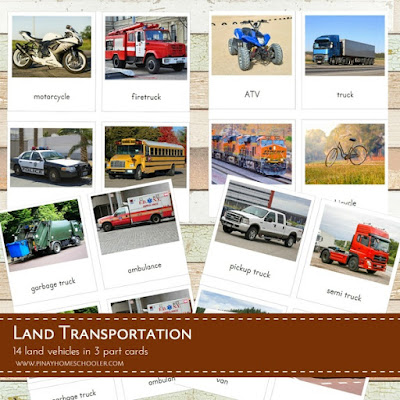 Montessori Inspired Land, Air and Water Transportation Cards | The ...