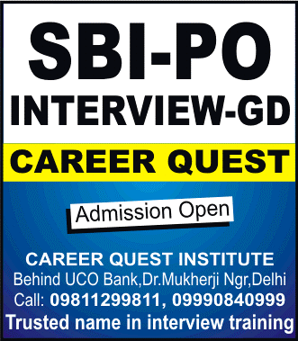 Career Quest Institute For Interview Training: SBI-PO INTERVIEW COACHING
