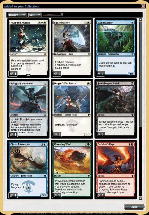 Magic the Gathering Adventures: Artifact Cube 2016 Draft: 10 Online Packs