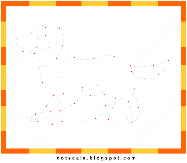 Kids Printable Dot to Dot Free: Dog Dot to dot for kids
