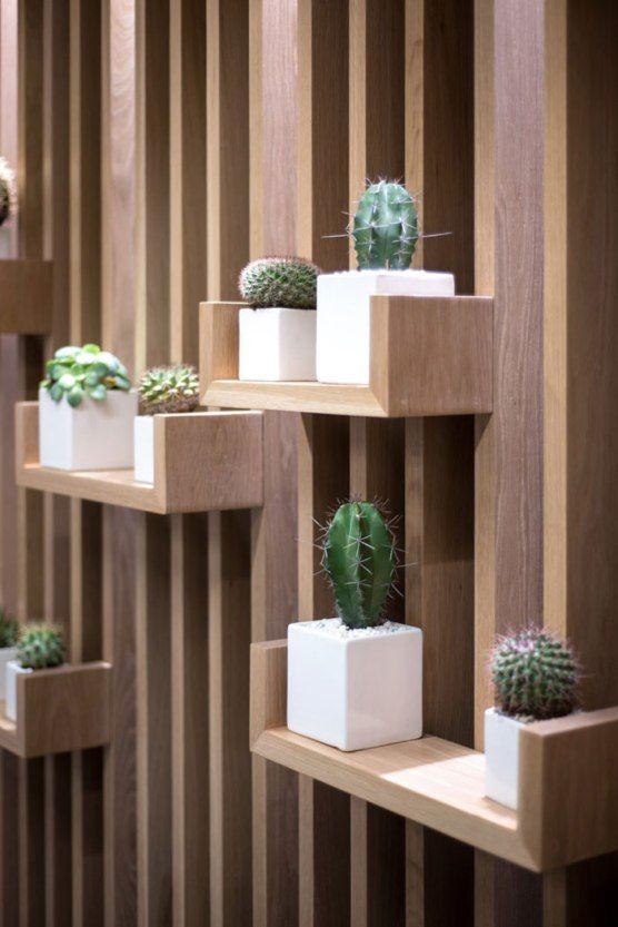 Different ideas for using wooden planks in interior design