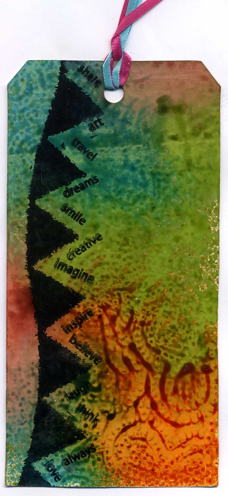 The Artistic Stamper: Spray Tag Tutorial