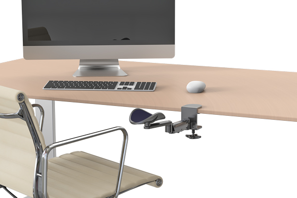 Clamp-on Adjustable Armrest Desk Cradle Rotating Elbow Cushion Above ...