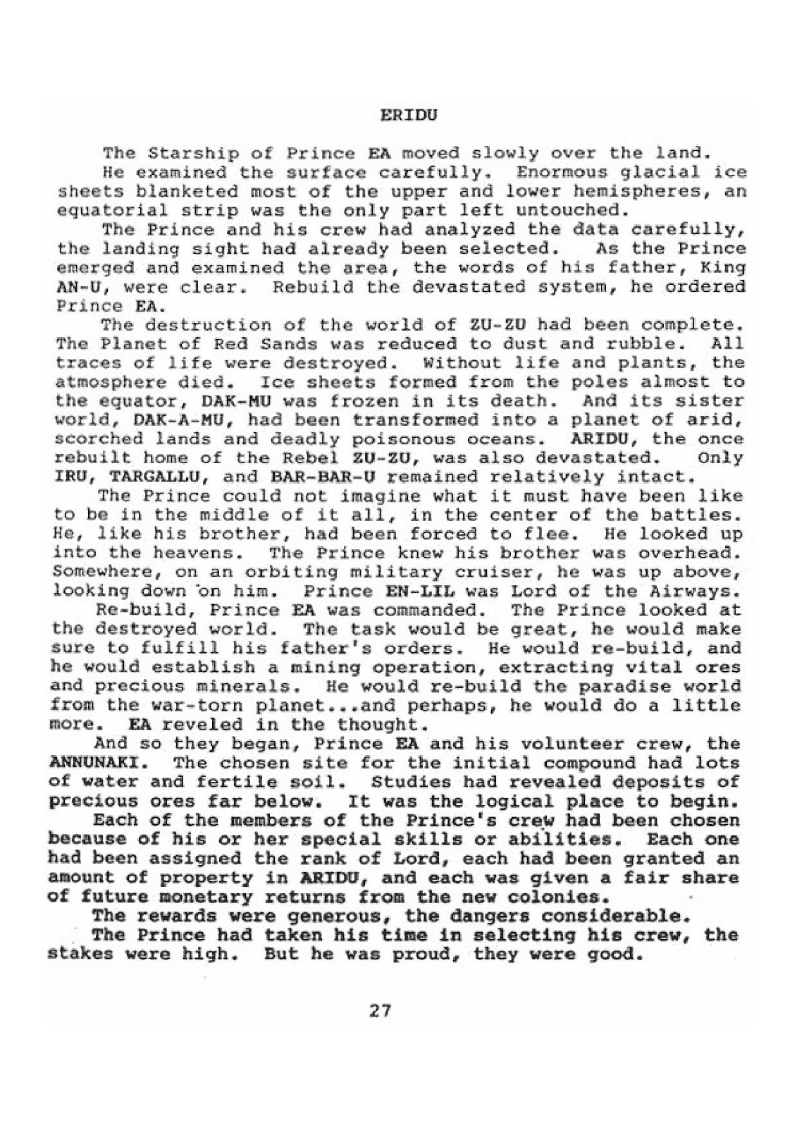 THE TERRA PAPERS By ROBERT MORNING SKY