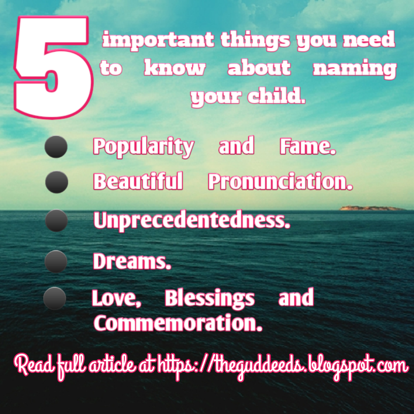 5 Important Things You Need To Know About Naming Your Child | Al-Ihsan ...
