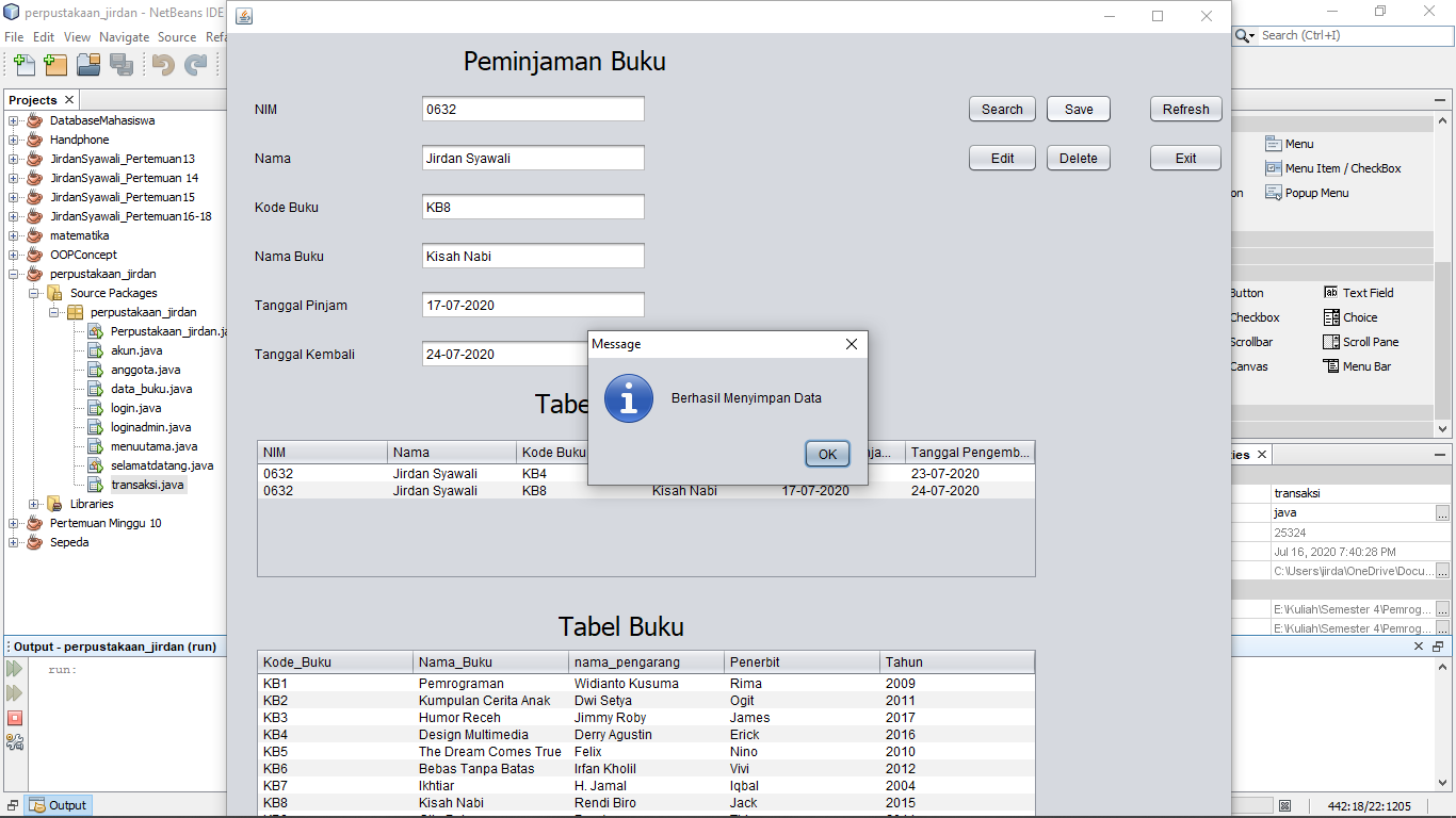 Cara Membuat Program Peminjaman Buku dengan Netbeans & XAMPP - UAS ...