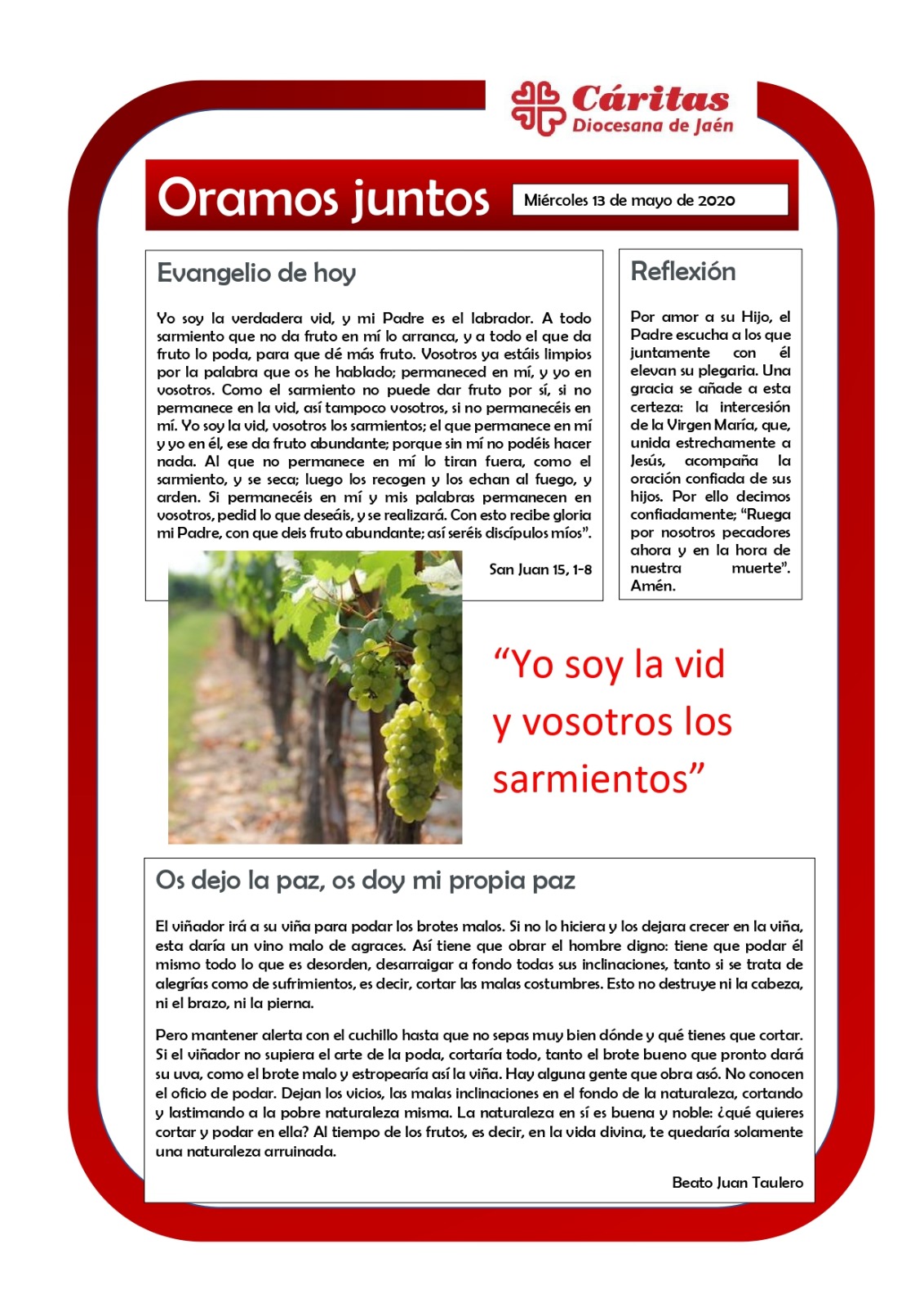 Parroquia de San Pablo (Baeza): ORAMOS JUNTOS